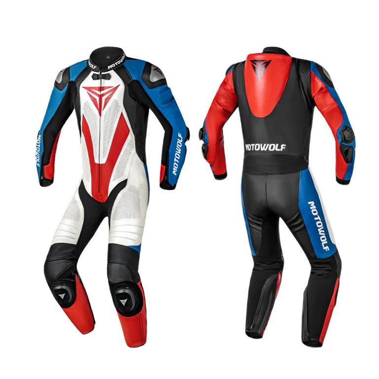 MOTOWOLF Motorcycle Racing Full leather suit - MOTOWOLF