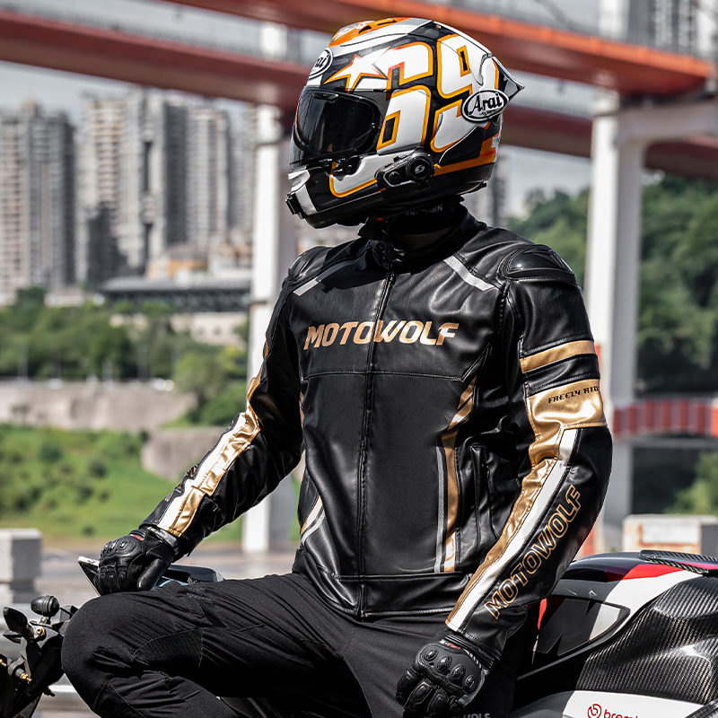 MOTOWOLF Leather Jacket JM15 - MOTOWOLF
